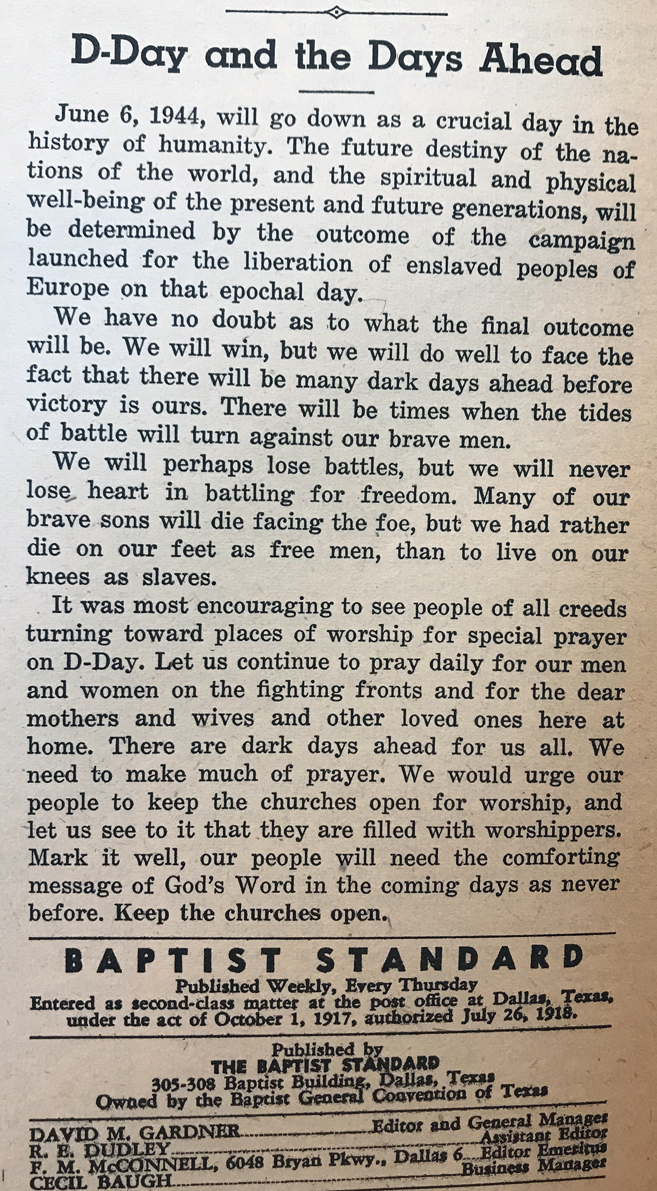 D-Day marked ‘crucial day in the history of mankind’