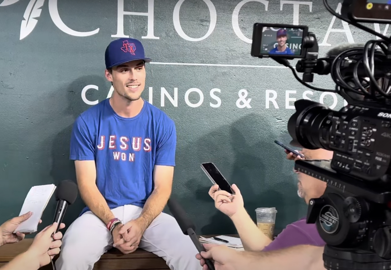 Rangers standout rookie Carter proclaims, ‘Jesus Won’