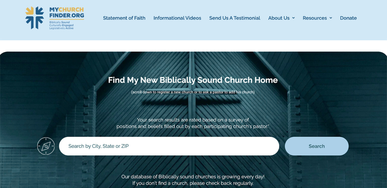 MyChurchFinder identifies Christian nationalist churches