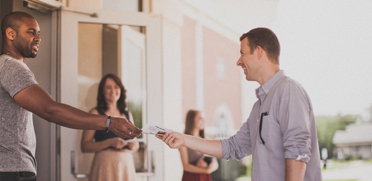 Churches welcome guests with greetings and gifts
